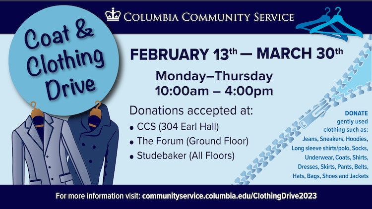 Spring Clothing Drive | Columbia Community Service